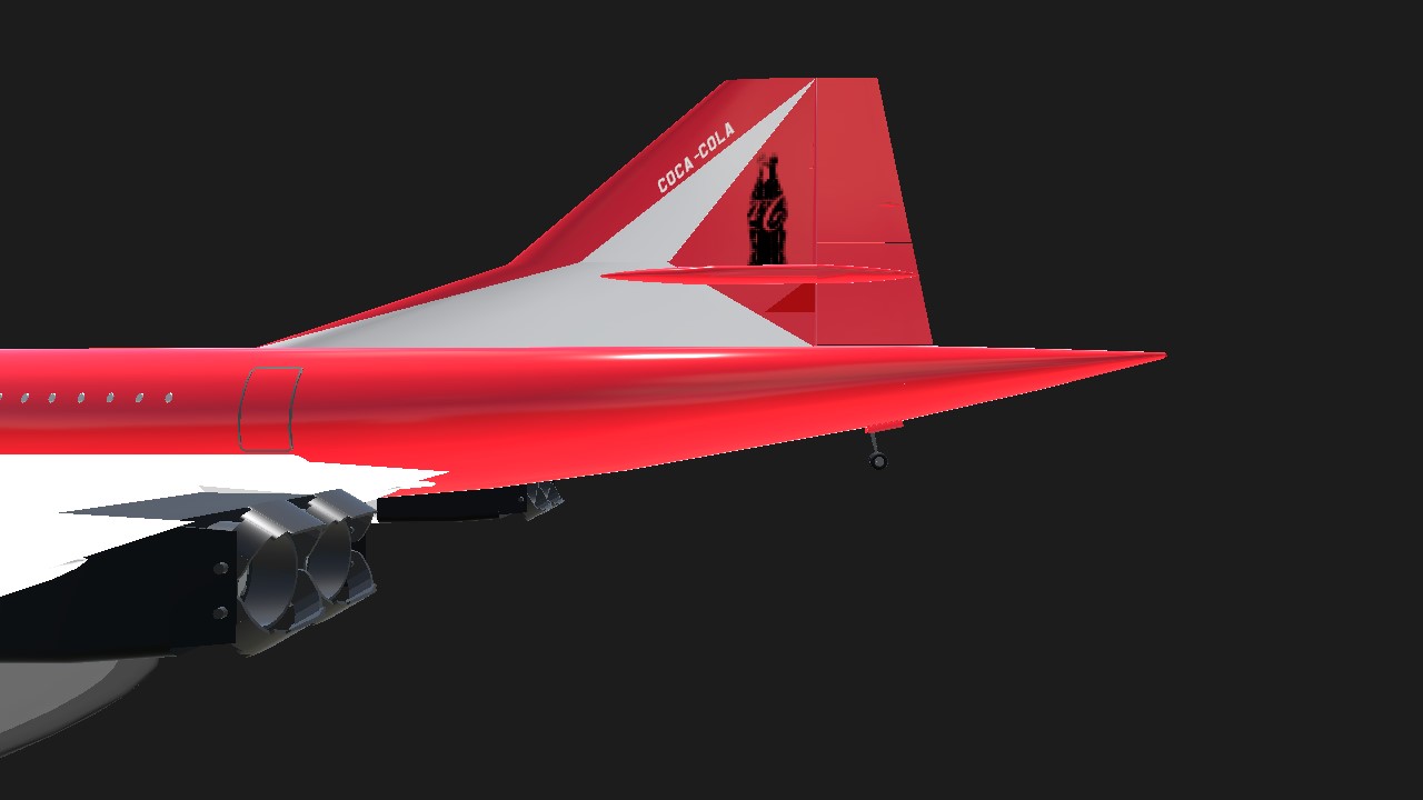 SimplePlanes | Coca-Cola Concorde (Without cabin) (Without Mods)